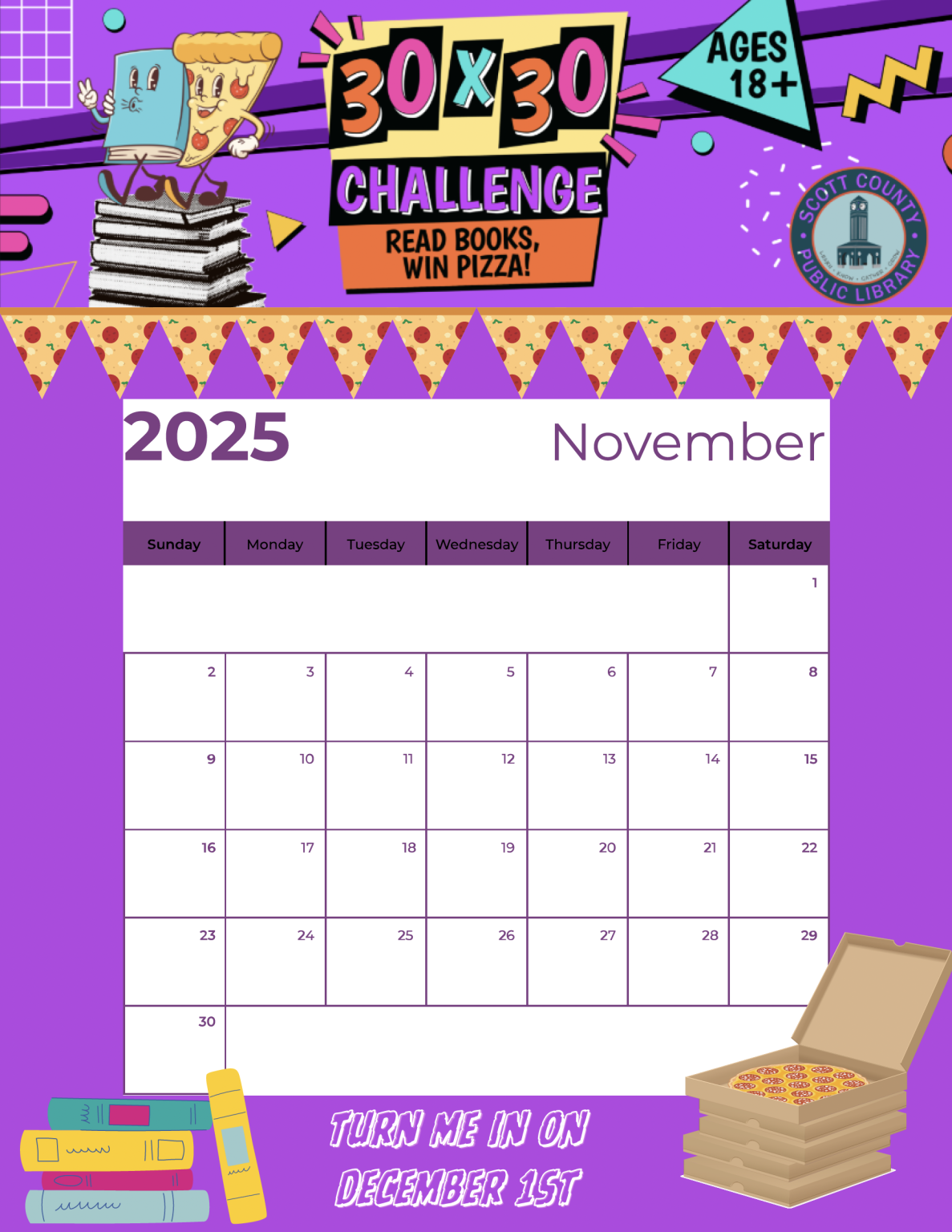 30×30 Reading Challenge | Scott County Public Library